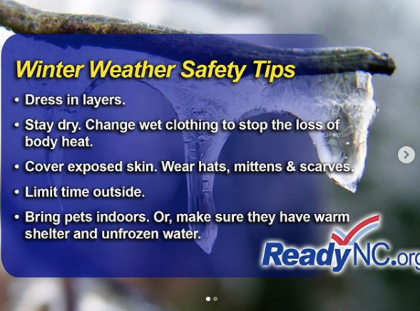 Winter Weather Safety Tips (ReadyNC) | EM Division | JoCo Emergency ...